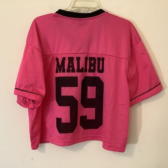 Mattel | Tops | Mattel Barbie Malibu 59 Women Xl Crop Jersey Pink And ...
